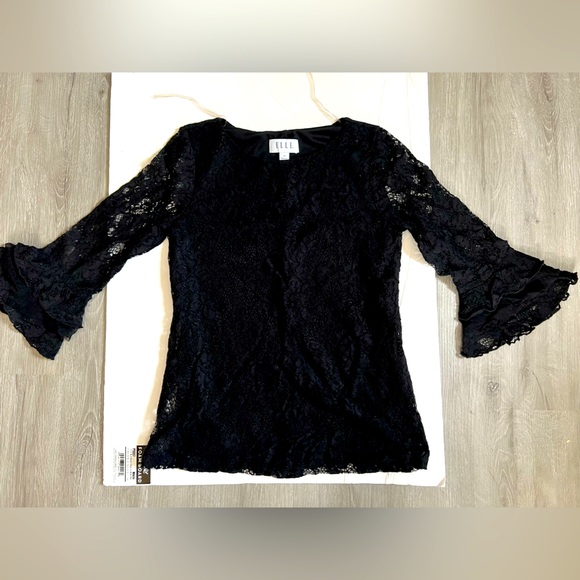 Elle | Tops | Elle Extra Small Lace Blouse With Bell Layered Sleeves ...